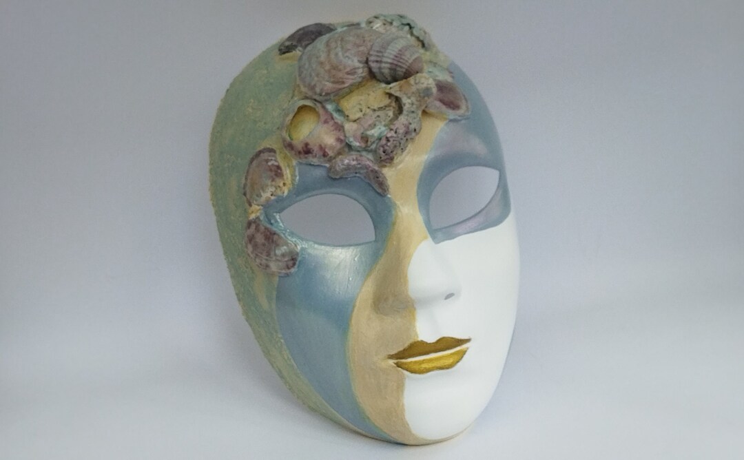 Nautical Costume Mask Women's Mermaid Photography Prop Colorful Fantasy ...