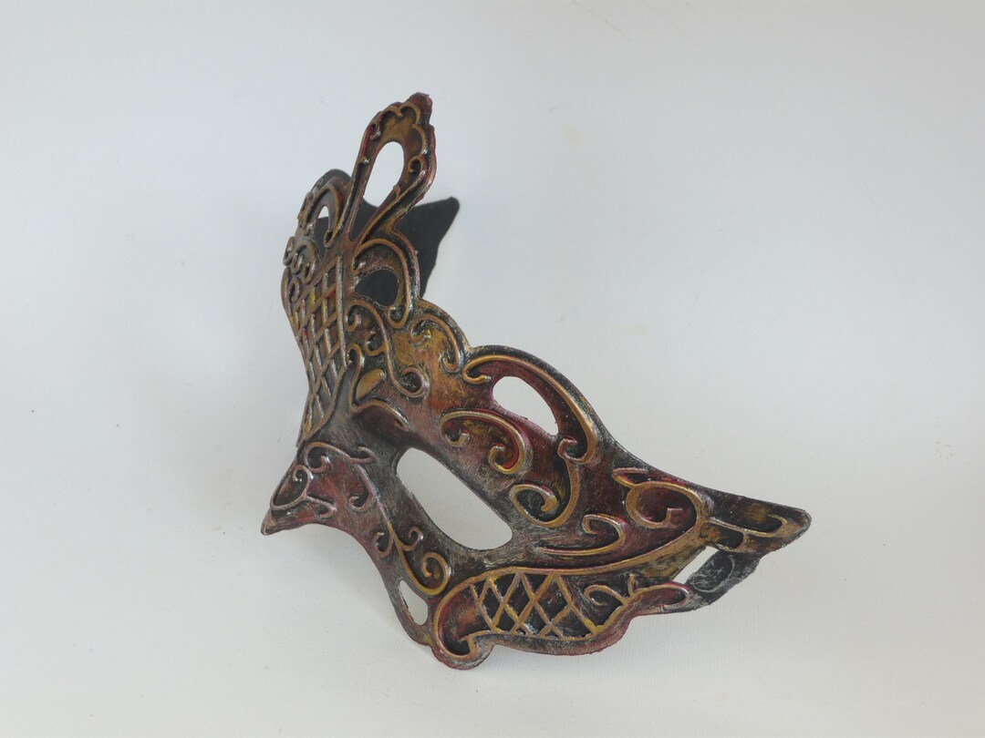 Masquerade Mask Bird Wrought Iron Domino Mask Ornate Antique Vintage ...