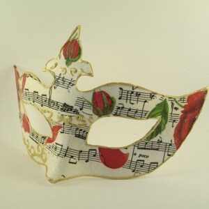 Music Masquerade Mask Venetian Couple's Mask Set Roses | Etsy