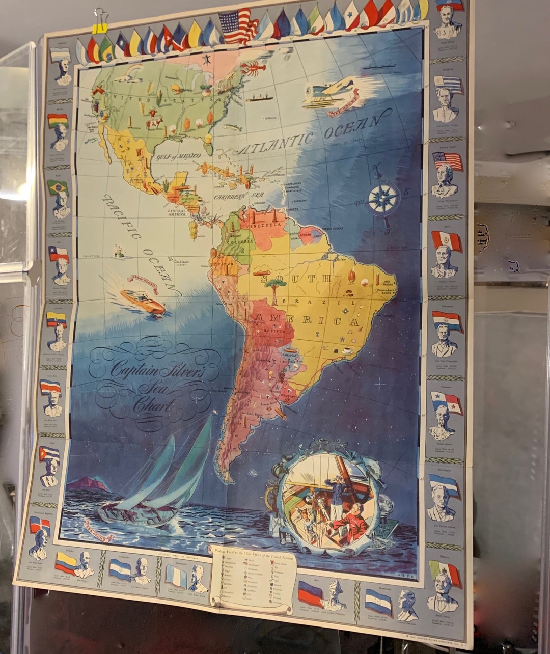 Captain Silver's Sea Chart Map, Adventures of the Sea Hound, 1942 - Etsy