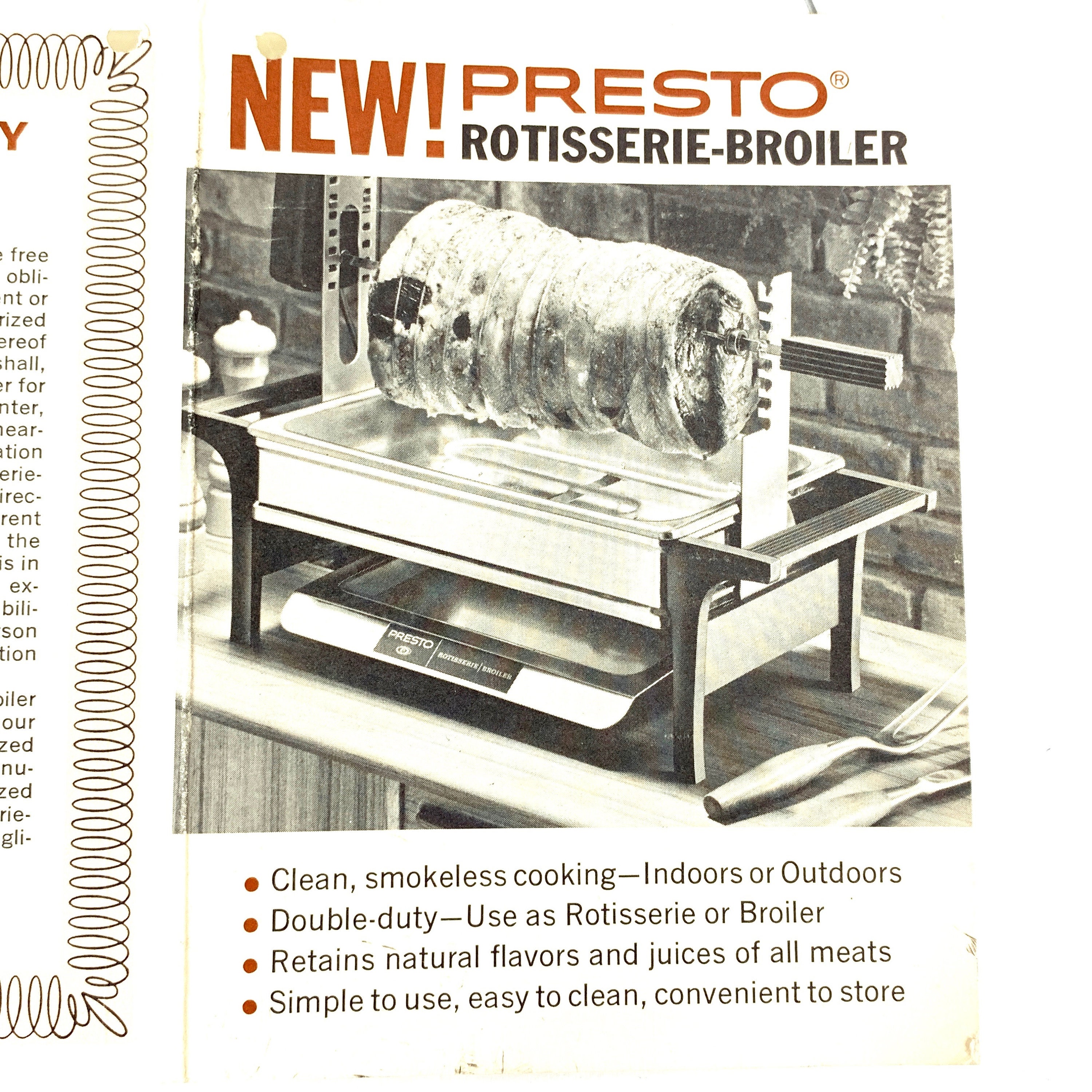 Presto Rotisserie Broiler Product Card Vintage Kitchen Appliance - Etsy
