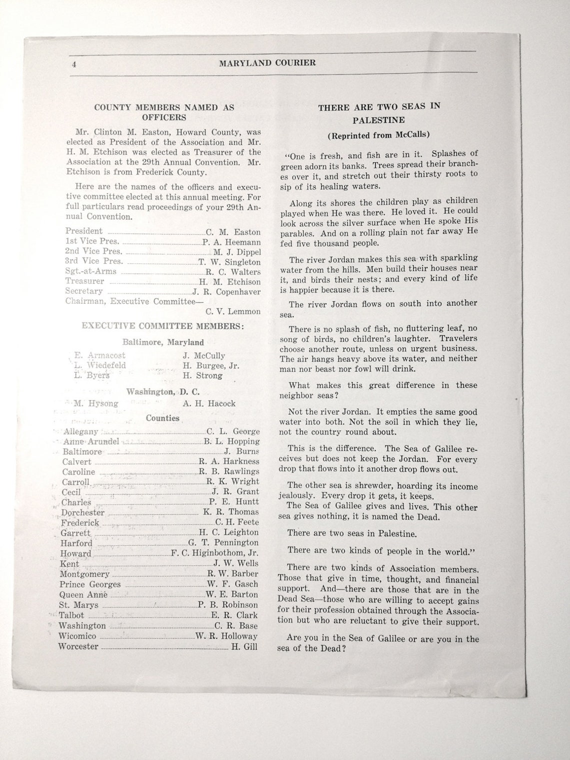 Death Ephemera, Maryland Courier, September 1948 - Etsy