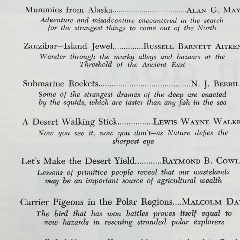 Natural History Museum Magazine Alaska Mummies Squid Zanzibar | Etsy