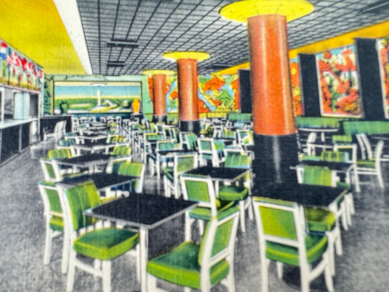 Postcard, the Mayfair Cafe, Washington, DC, Curteich, Chicago - Etsy
