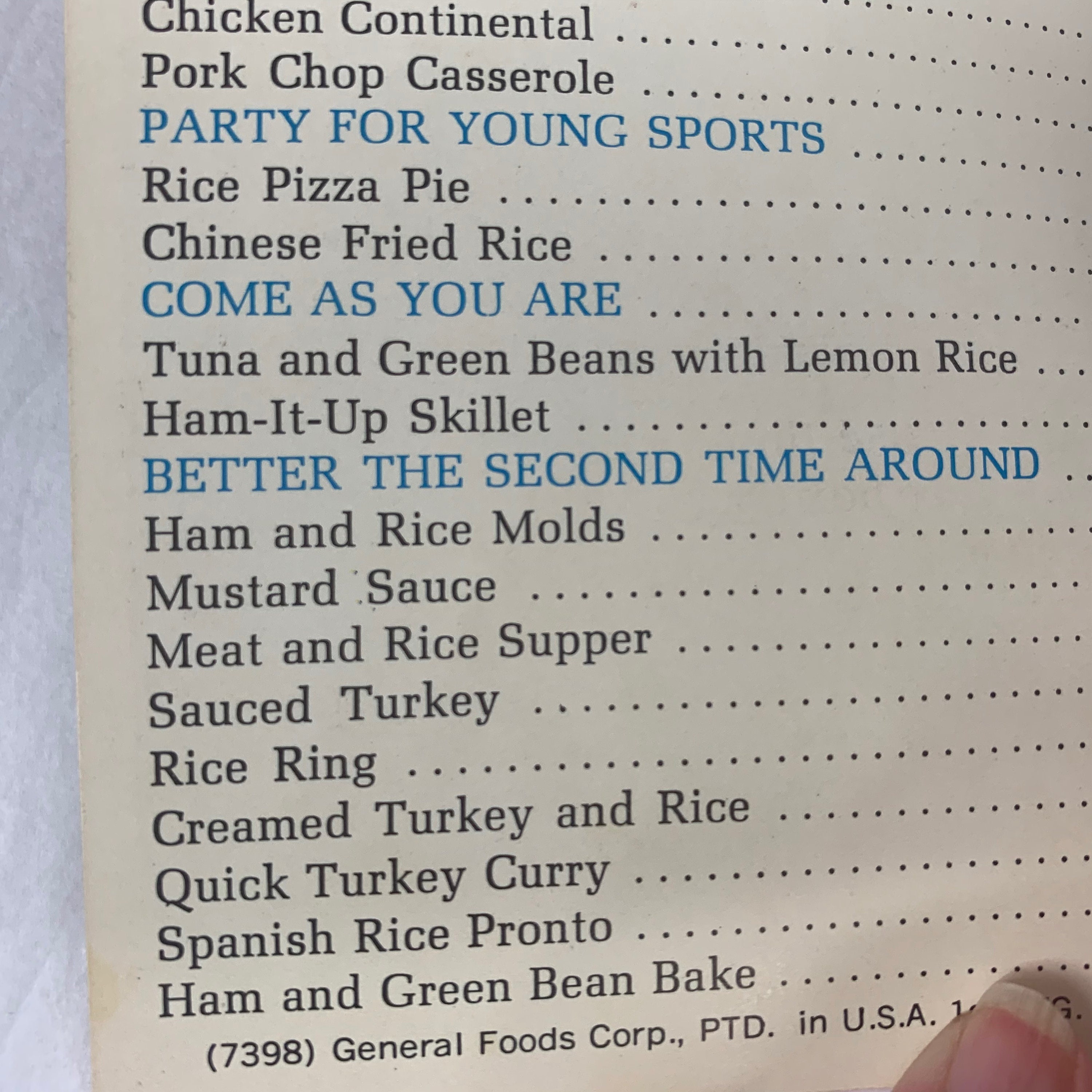 Casseroles and Compliments Minute Rice Recipe Cook Book - Etsy