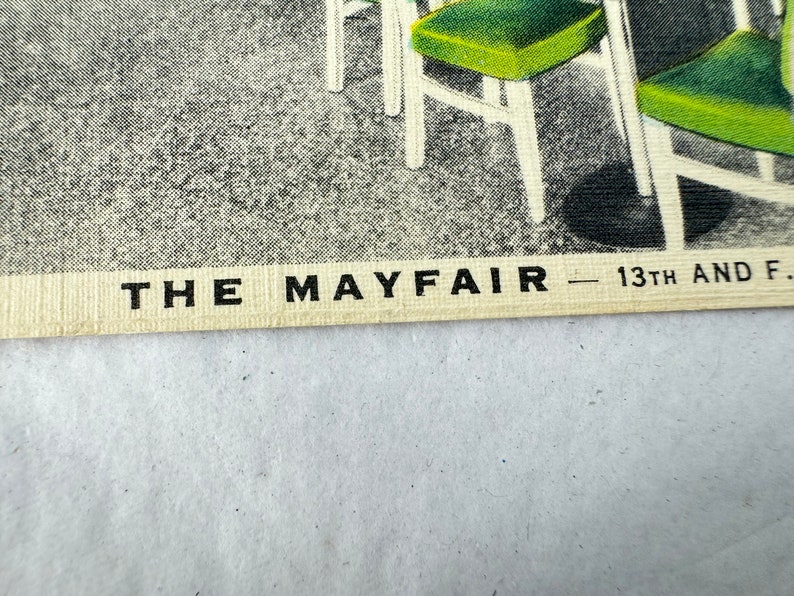 Postcard, the Mayfair Cafe, Washington, DC, Curteich, Chicago - Etsy