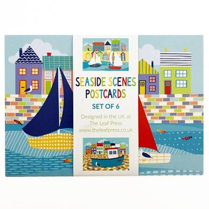 Seaside scenes postcards set of six holiday or beach | Etsy