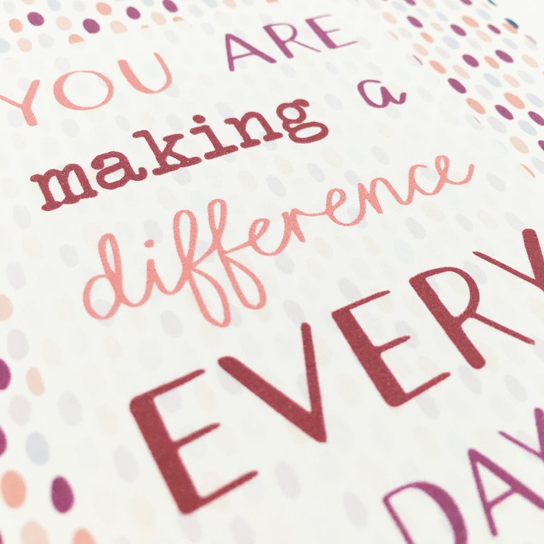 Personalised teacher notepad with inspirational quote end of | Etsy