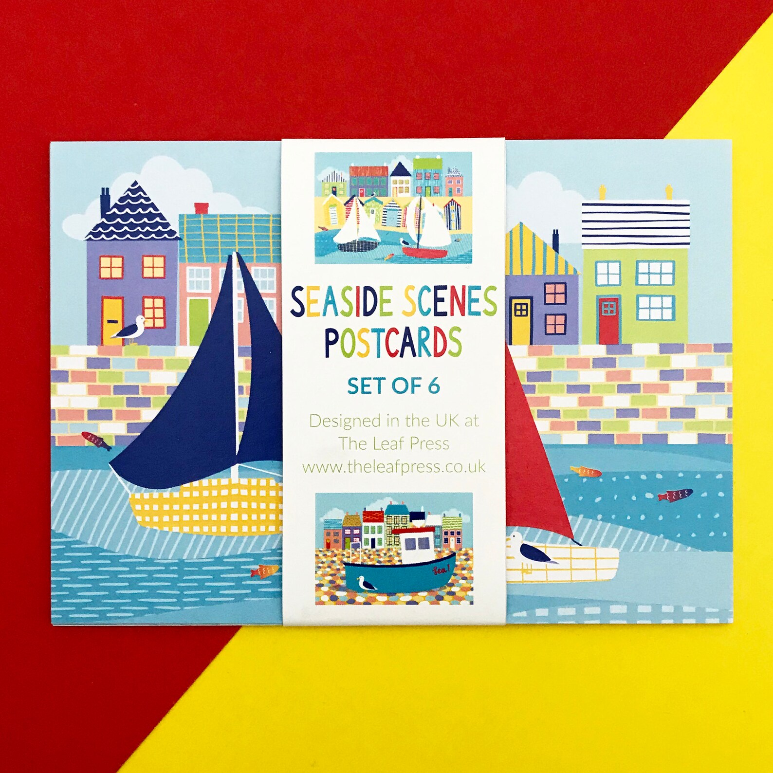 Seaside scenes postcards set of six holiday or beach | Etsy