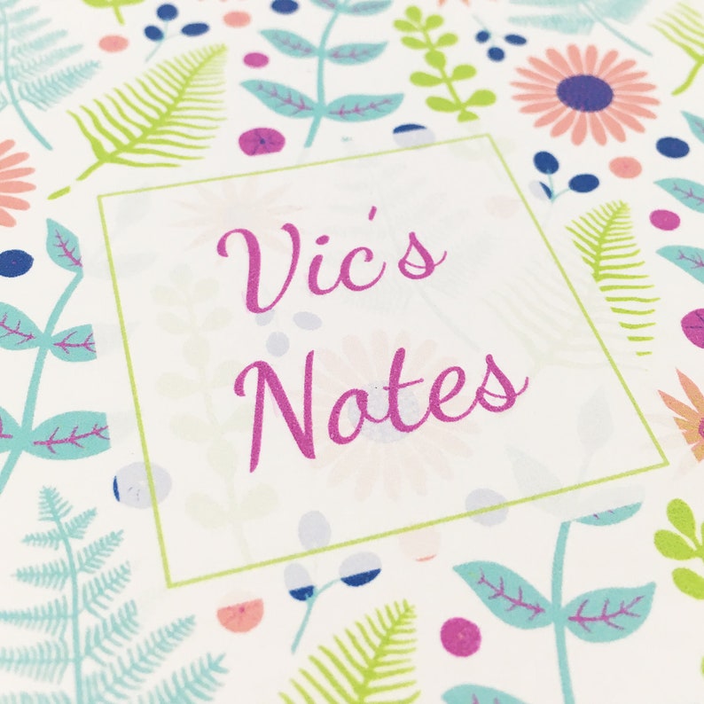 Personalised Notebook With a Pretty Flower Design Floral - Etsy UK