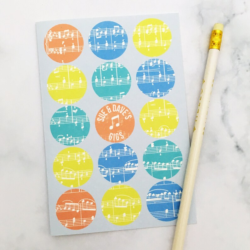 Music Design Personalised Notepad Music Notebook - Etsy UK