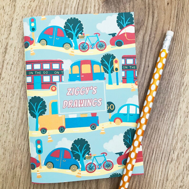 Personalised cars and vehicles design pocket notebook or | Etsy