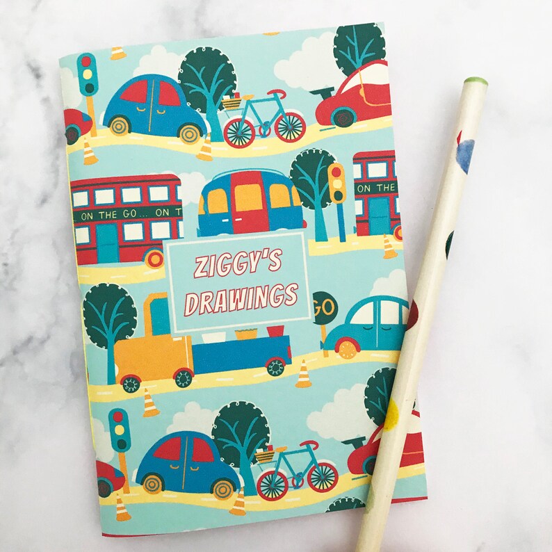 Personalised cars and vehicles design pocket notebook or | Etsy