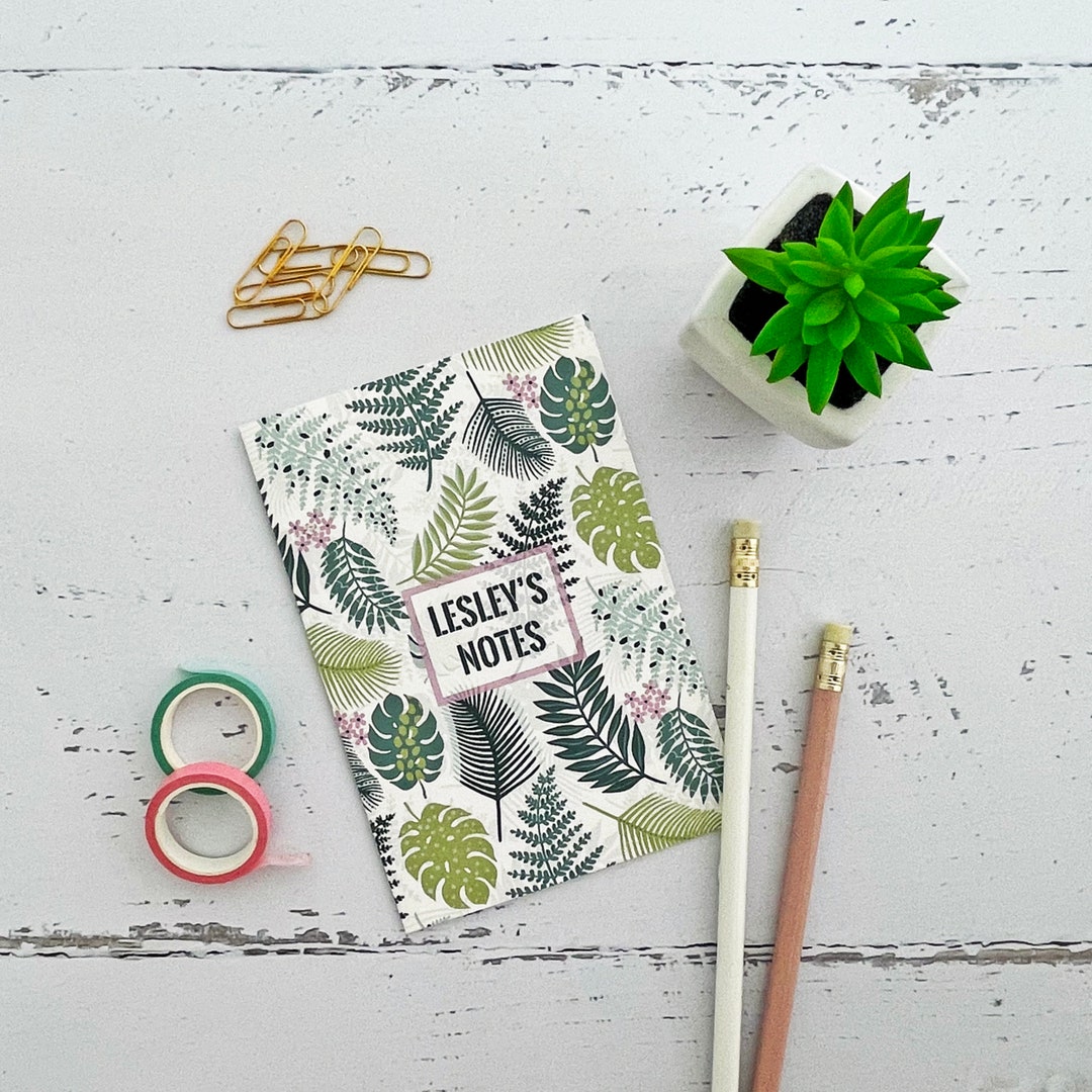 Personalised Botanical Design Notebook - Floral / Flower / Gardening ...