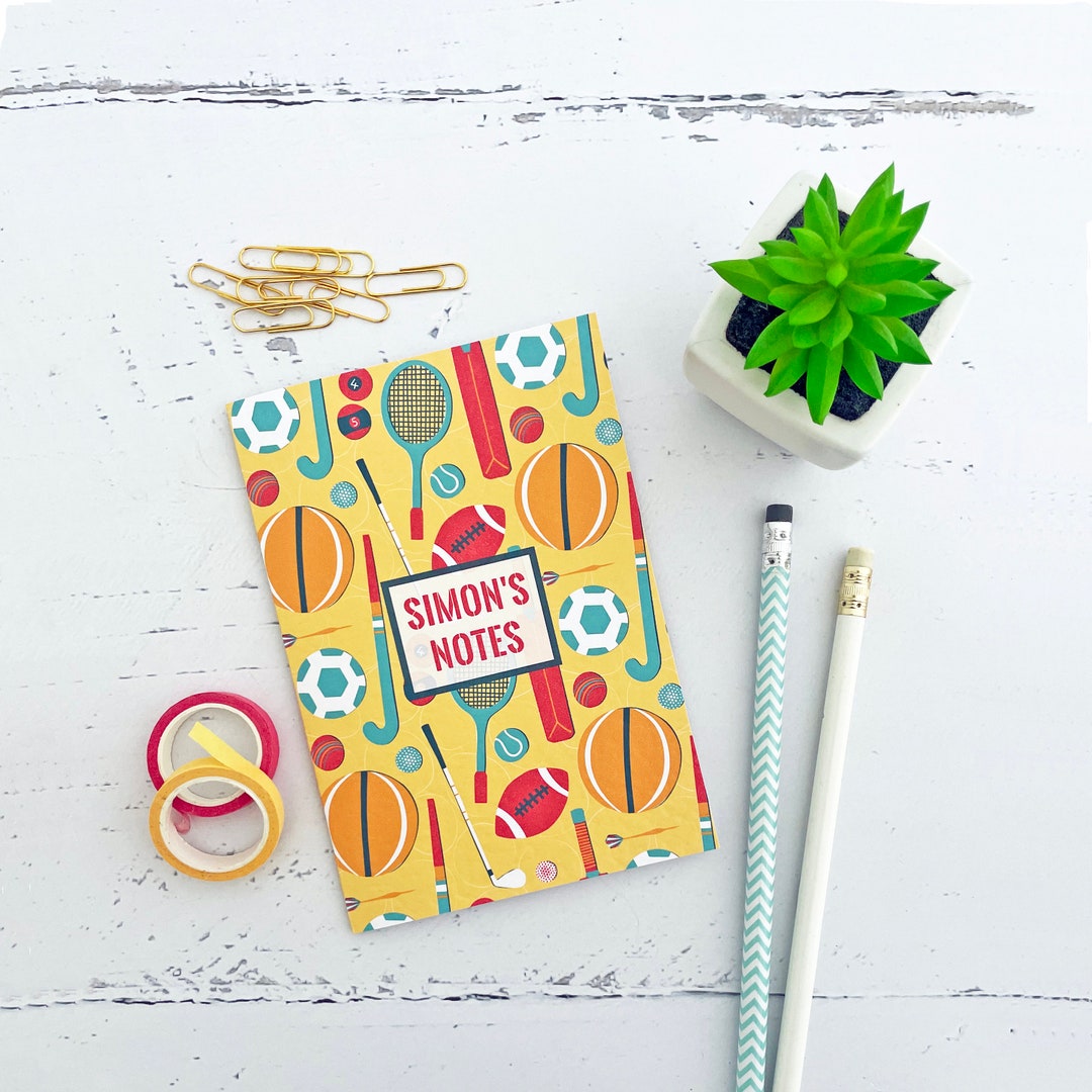 Sport Balls Personalised Notebook / Notepad - Gift for Sports Fan - Etsy