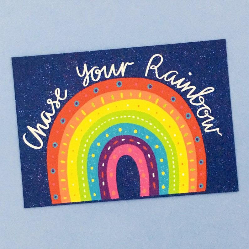 Positivity postcard set set of six postcards hand-drawn | Etsy