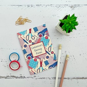 Personalised Sewing Notebook Quilting, Patchwork, Needlework ...