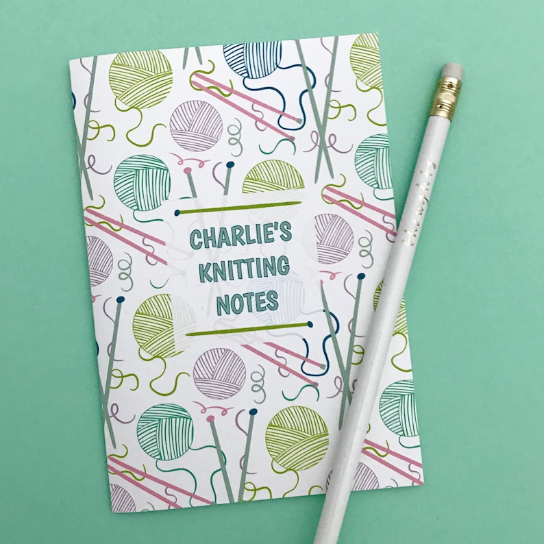 Personalised Knitting Notebook or Notepad - Gift for a Knitter - 8 ...