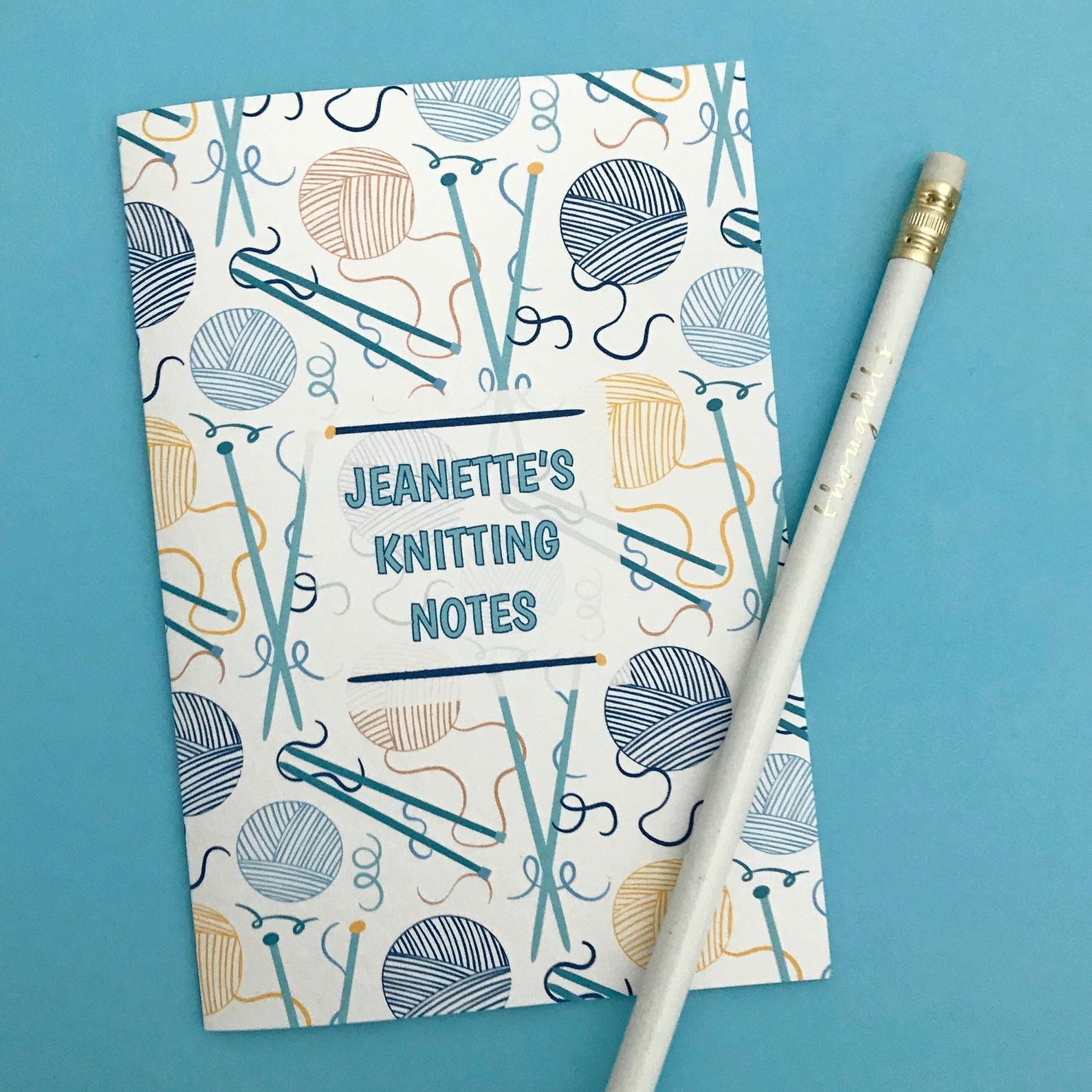 Personalised Knitting Notebook or Notepad - Gift for a Knitter - 8 ...