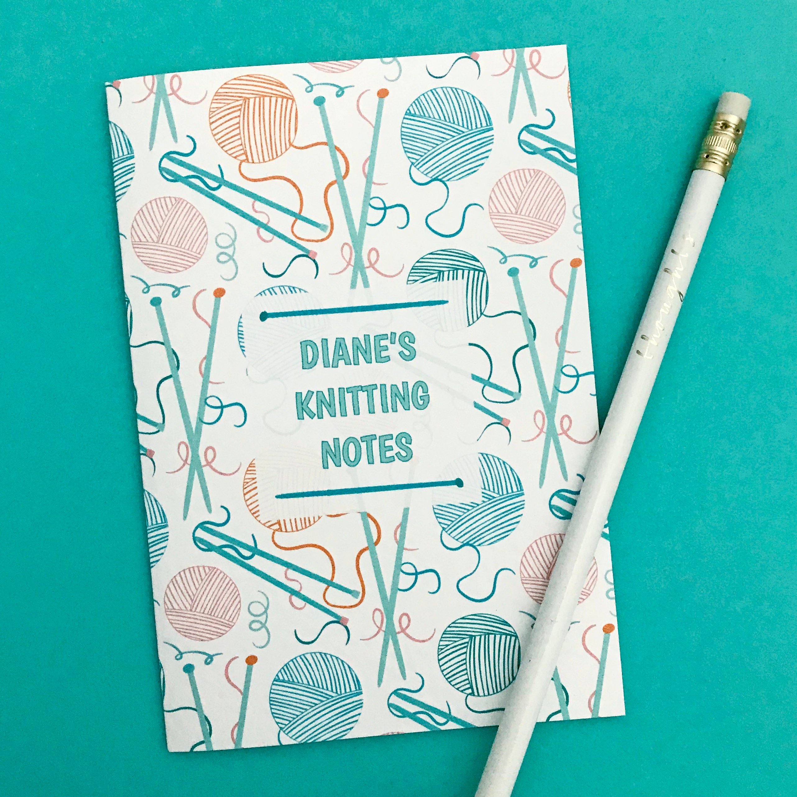 Personalised Knitting Notebook or Notepad Gift for a Knitter - Etsy UK