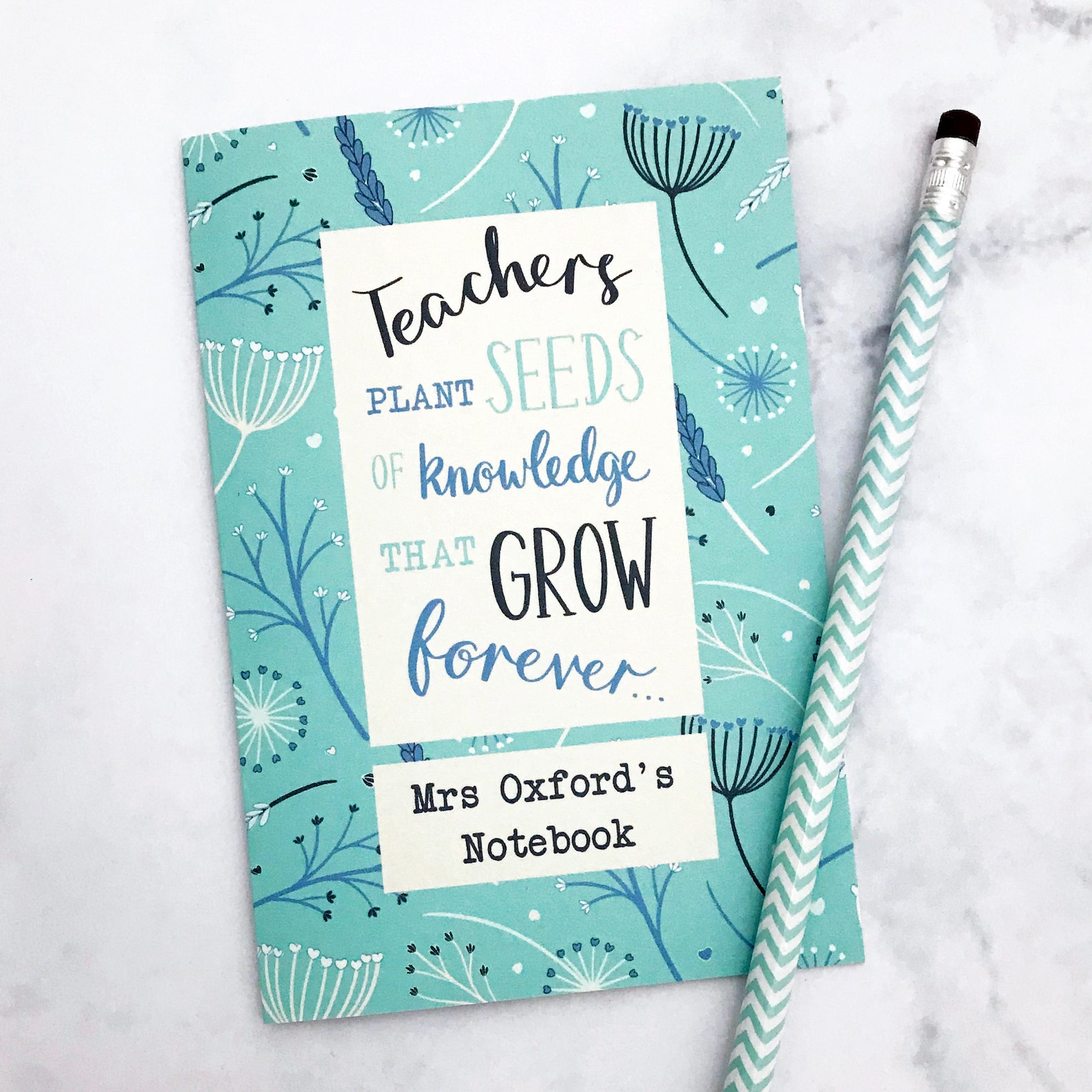 Personalised Teacher Gift Notebook With Teaching Quote Good - Etsy
