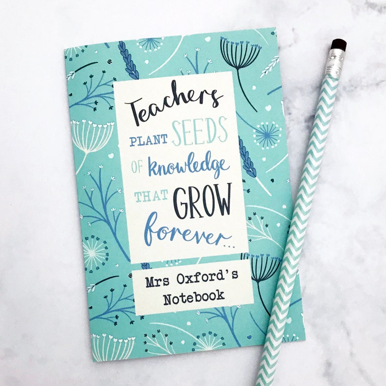 Personalised Teacher Gift Notebook With Teaching Quote Good - Etsy UK