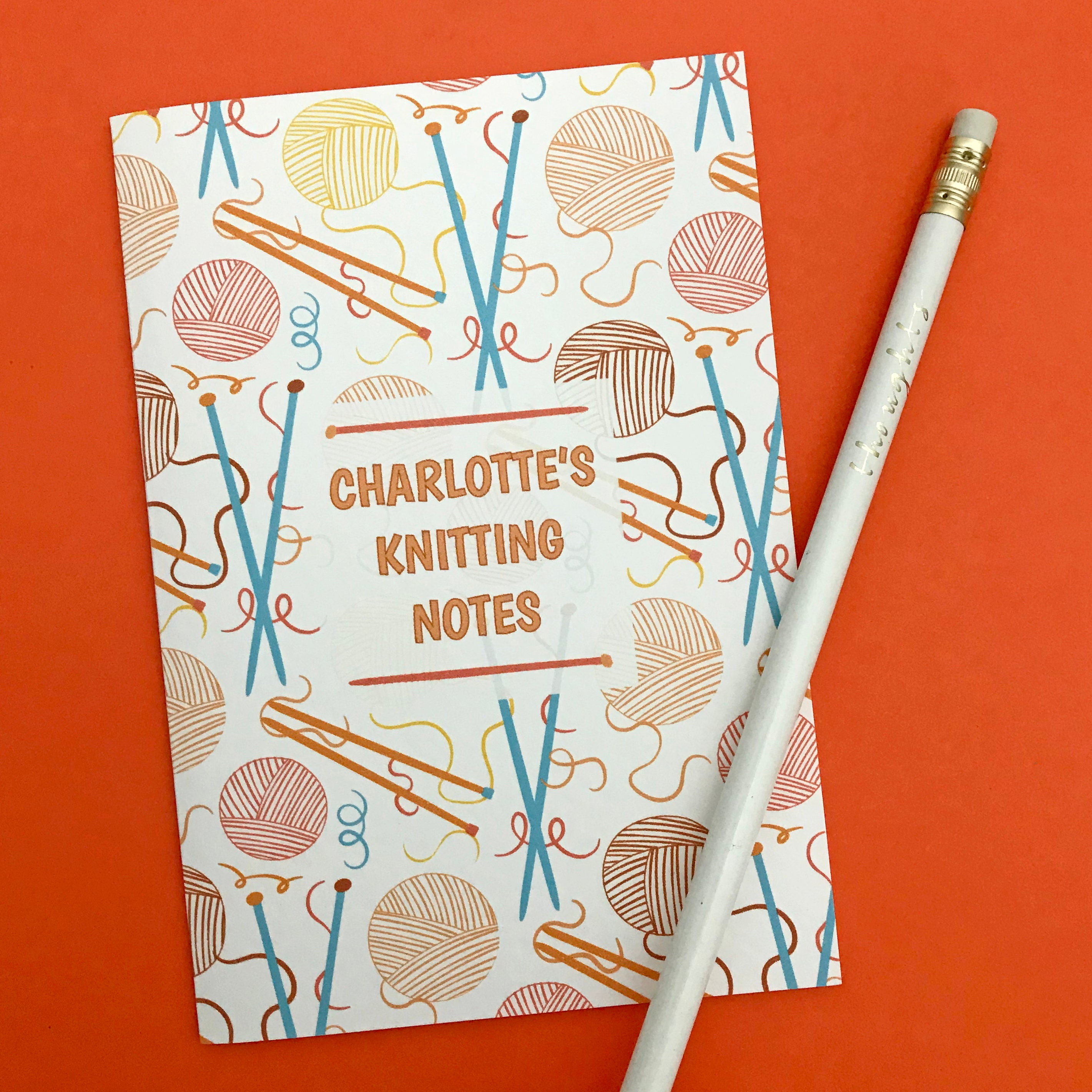 Personalised Knitting Notebook or Notepad - Gift for a Knitter - 8 ...
