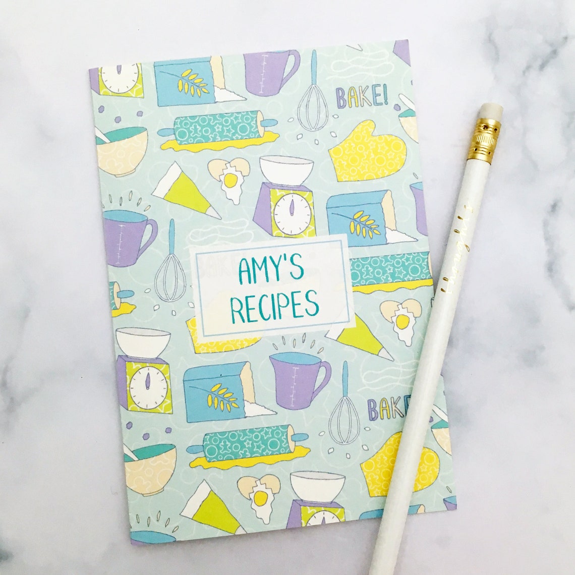 Personalised Baking Recipe Notebook Baking Themed Gift - Etsy UK