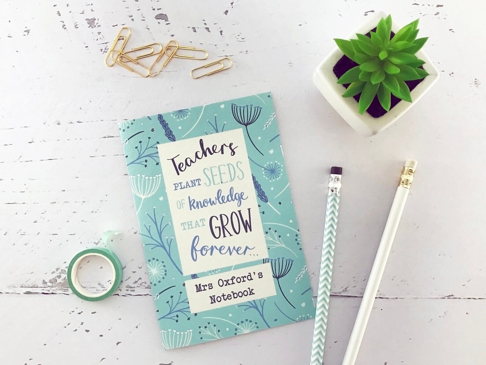 Personalised Teacher Gift Notebook With Teaching Quote Good - Etsy