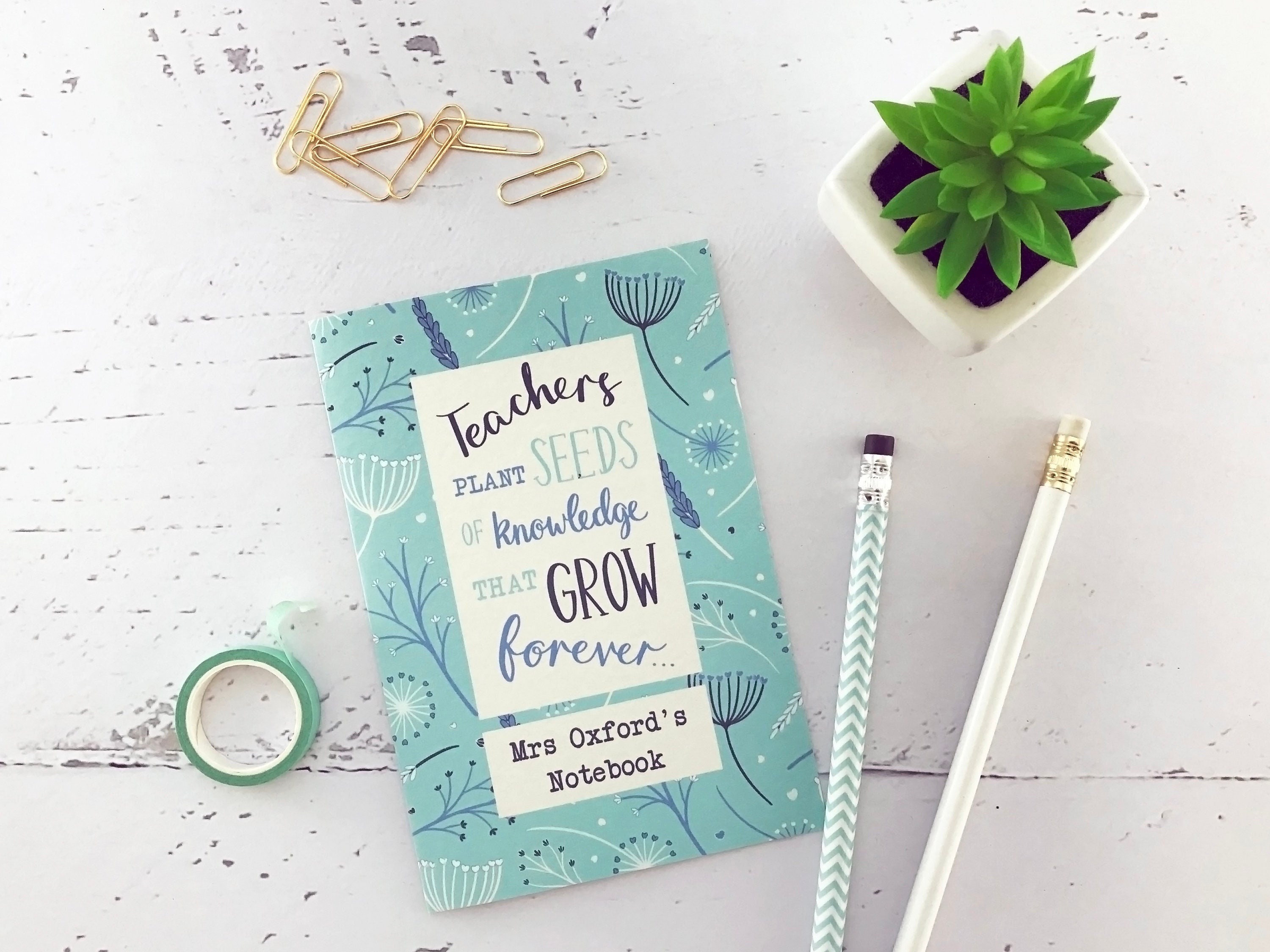 Personalised Teacher Gift Notebook With Teaching Quote Good - Etsy UK