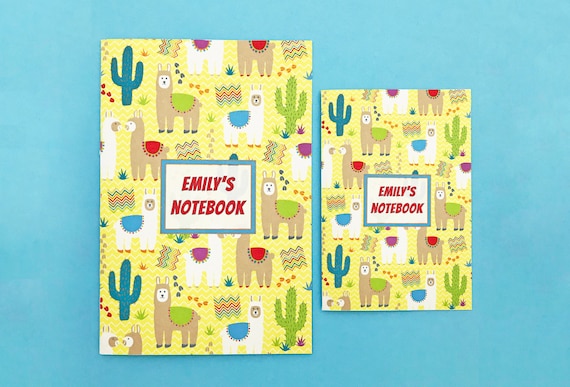 Personalised Llamas Design Notebook Stationery for Children | Etsy