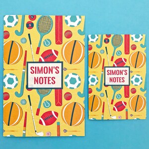 Sport Balls Personalised Notebook / Notepad - Gift for Sports Fan - Etsy