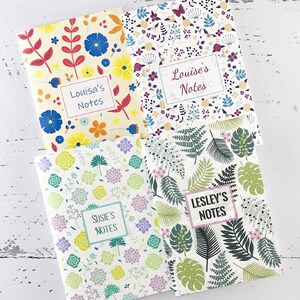 Personalised Notebook With a Pretty Flower Design Floral - Etsy UK