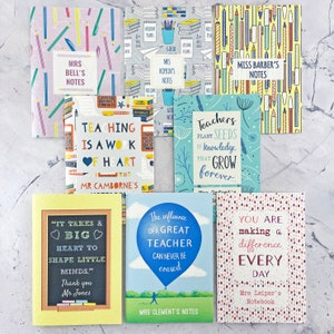 Personalised Teacher Gift Notebook With Teaching Quote - Good Luck or ...