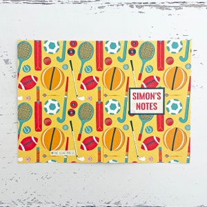 Sport Balls Personalised Notebook / Notepad - Gift for Sports Fan - Etsy