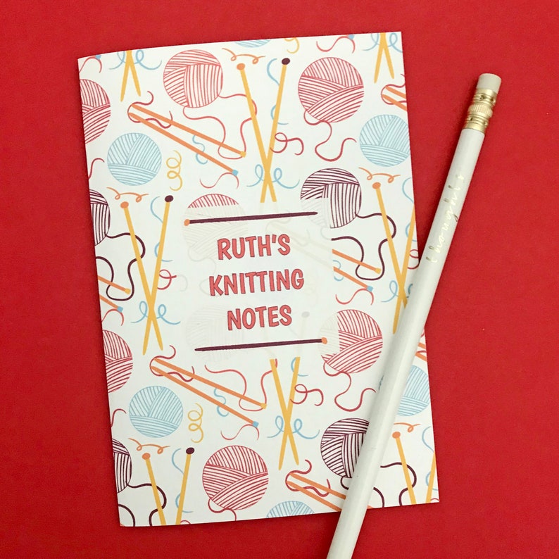 Personalised Knitting Notebook or Notepad - Gift for a Knitter - 8 ...