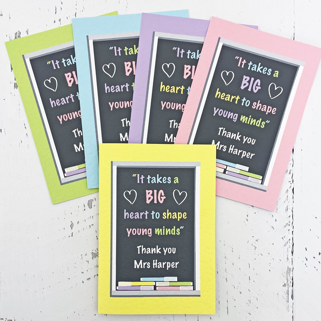 Personalised Teacher Notebook With Inspirational Quote - Thank You ...