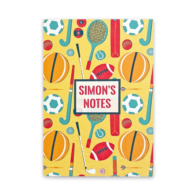 Sport Balls Personalised Notebook / Notepad - Gift for Sports Fan - Etsy
