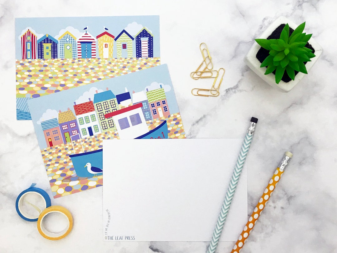 Seaside Scenes Postcards Set of Six Holiday or Beach - Etsy UK
