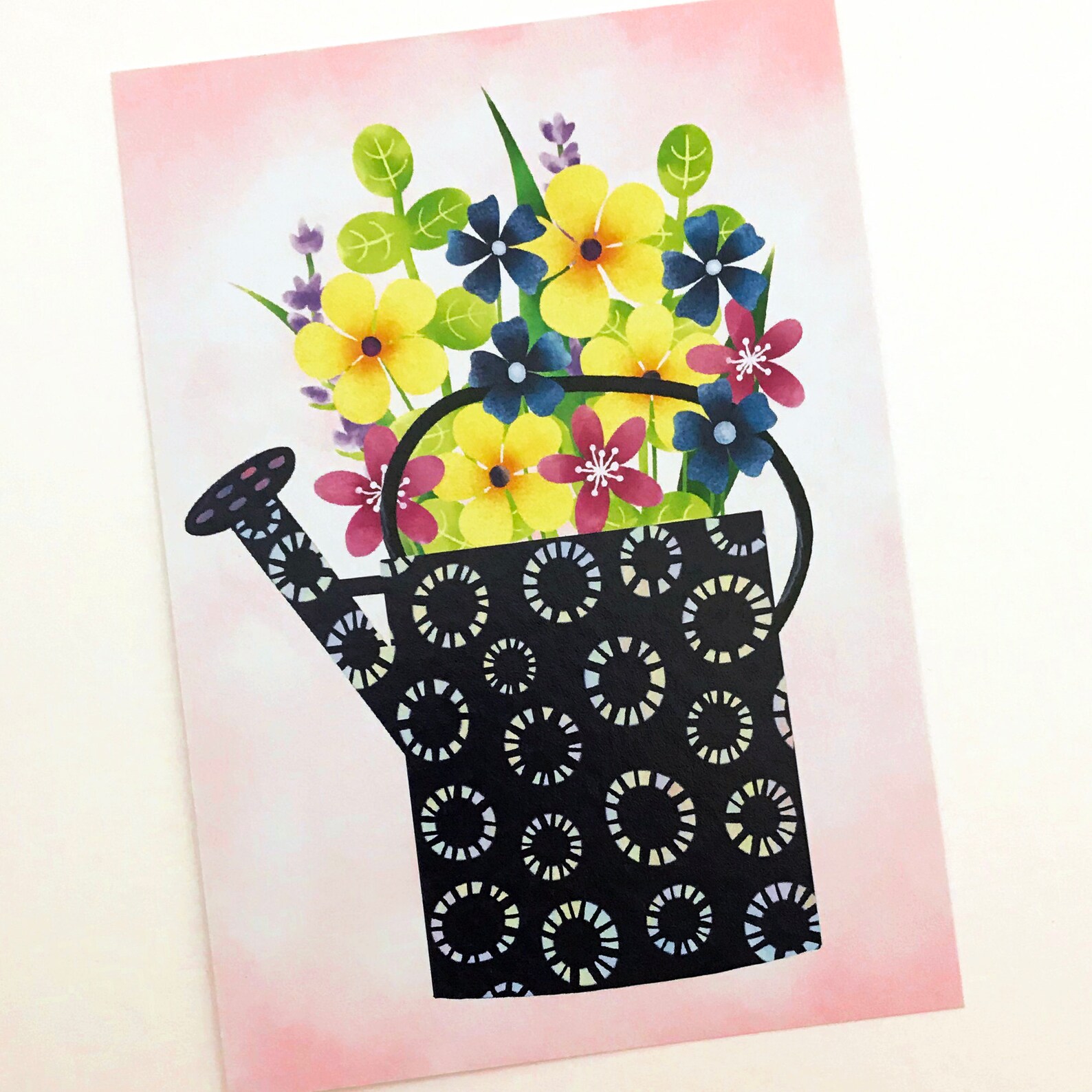 Flower Postcard Set With Hand-drawn Floral Patterns Set of - Etsy