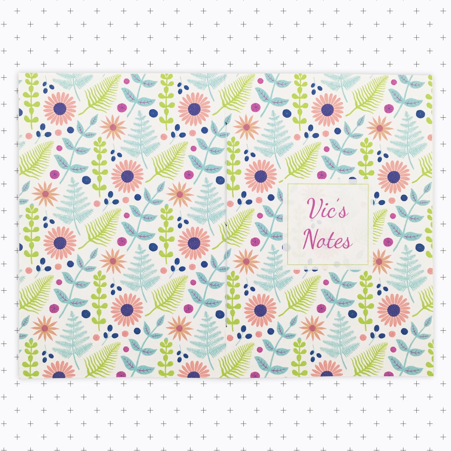 Personalised Notebook With a Pretty Flower Design Floral - Etsy UK