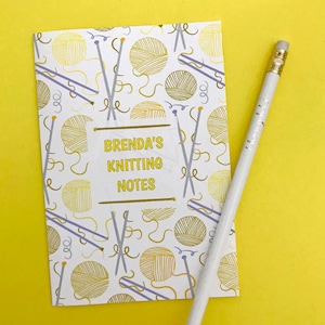 Personalised Knitting Notebook or Notepad - Gift for a Knitter - 8 ...