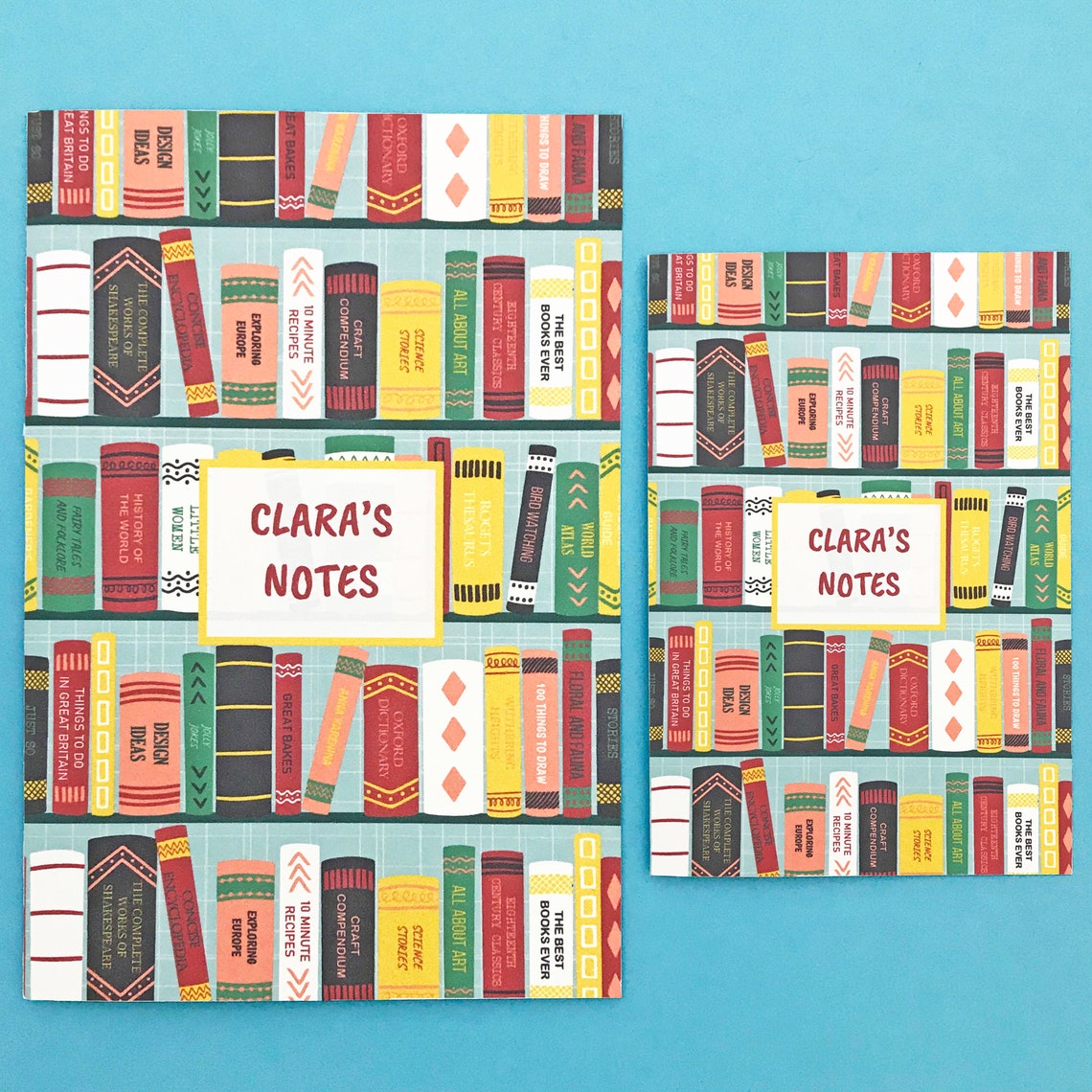Personalised Books Design Notebook - Book Lover or Book Themed Gift ...