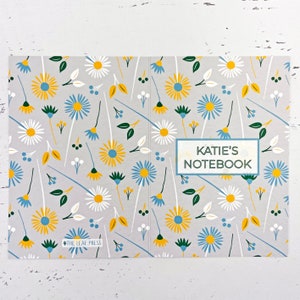 Personalised Notebook With a Pretty Flower Design - Floral Themed Gift ...