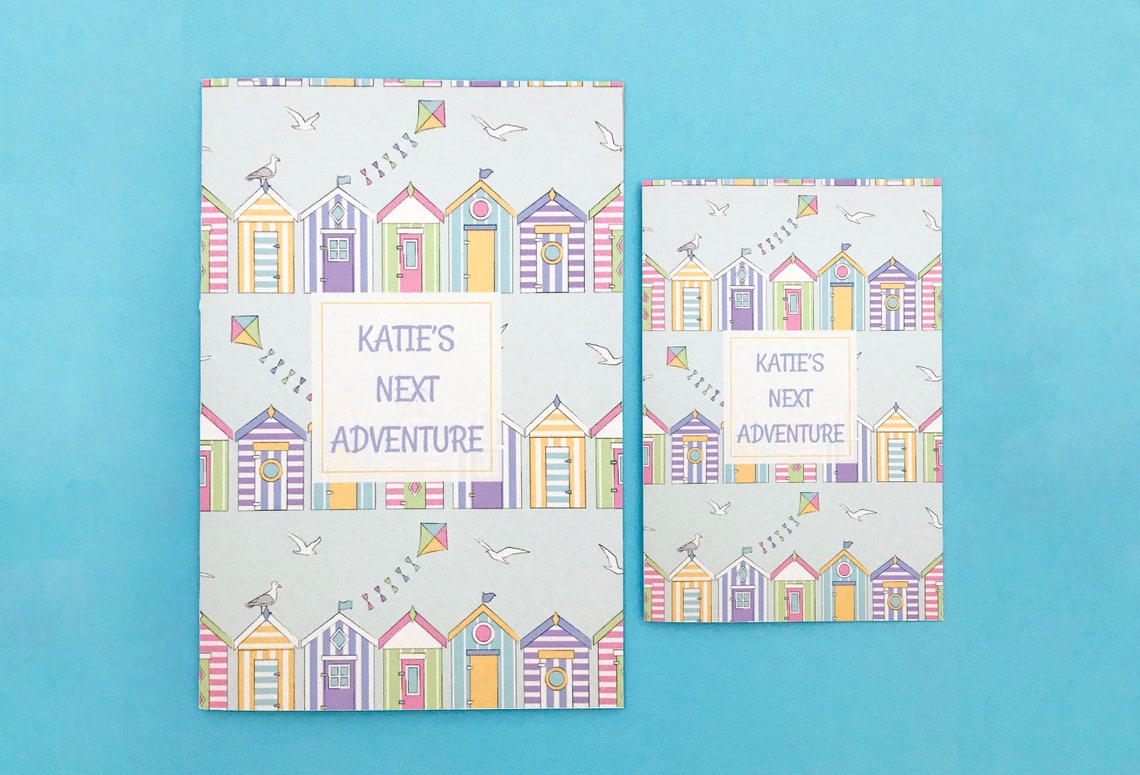 Beach Huts Design Personalised Notepad Seaside Themed - Etsy