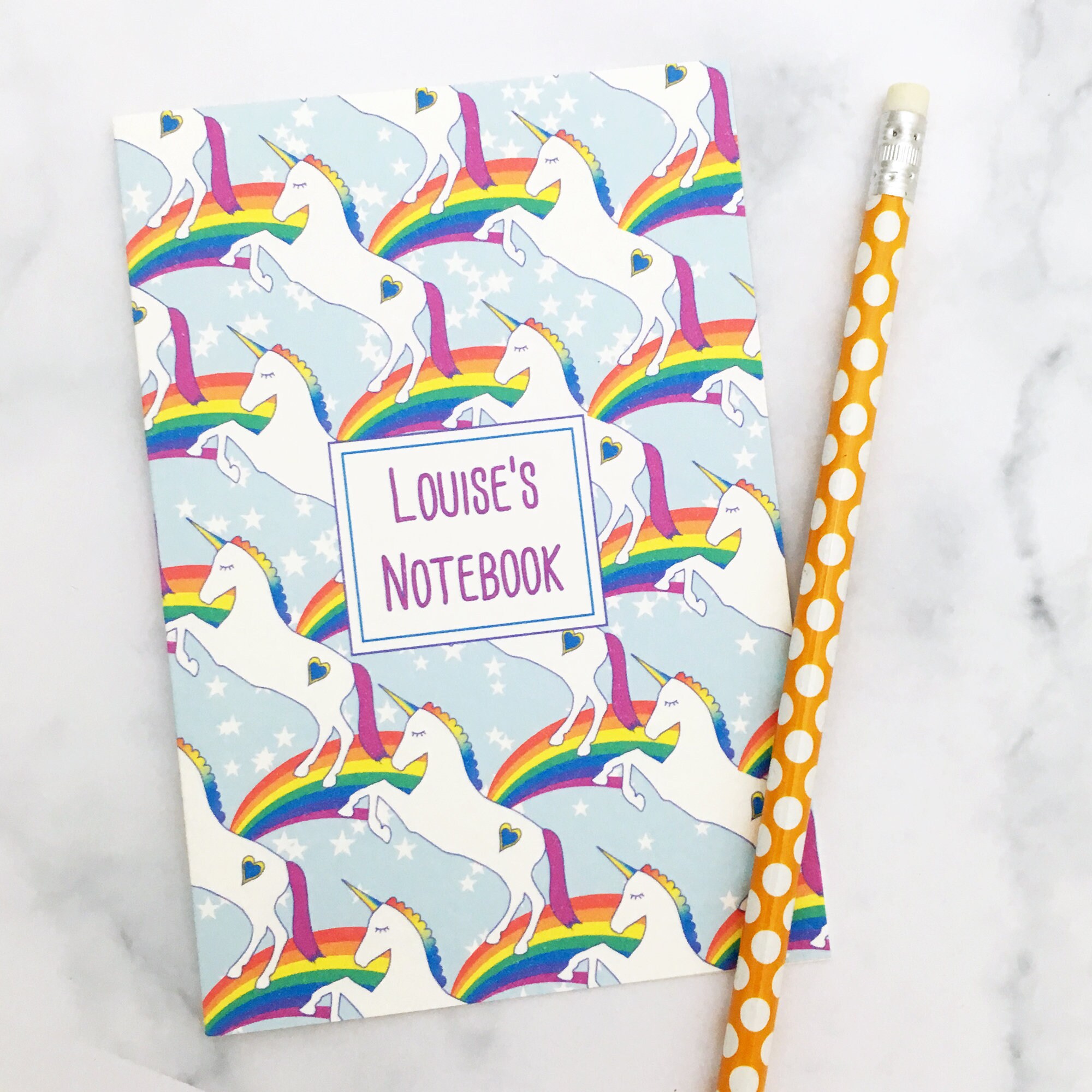 Personalised Unicorn Notebook With Name Stationery Gift for - Etsy UK