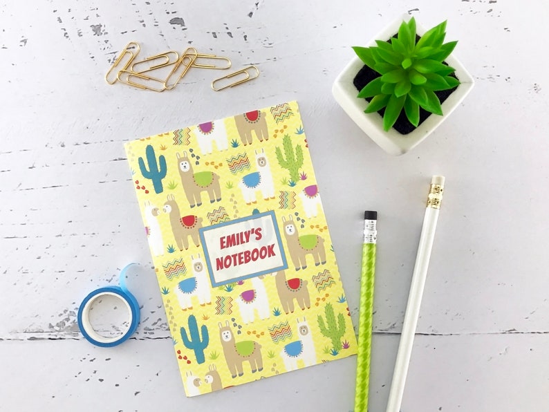 Personalised Llamas Design Notebook Stationery for Children - Etsy