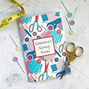 Personalised Sewing Notebook Quilting, Patchwork, Needlework ...