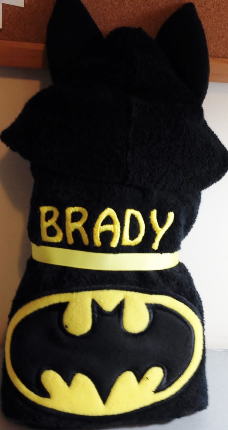 Infant Black Bat Superhero Hooded Towel Set - Free Personalization - Etsy