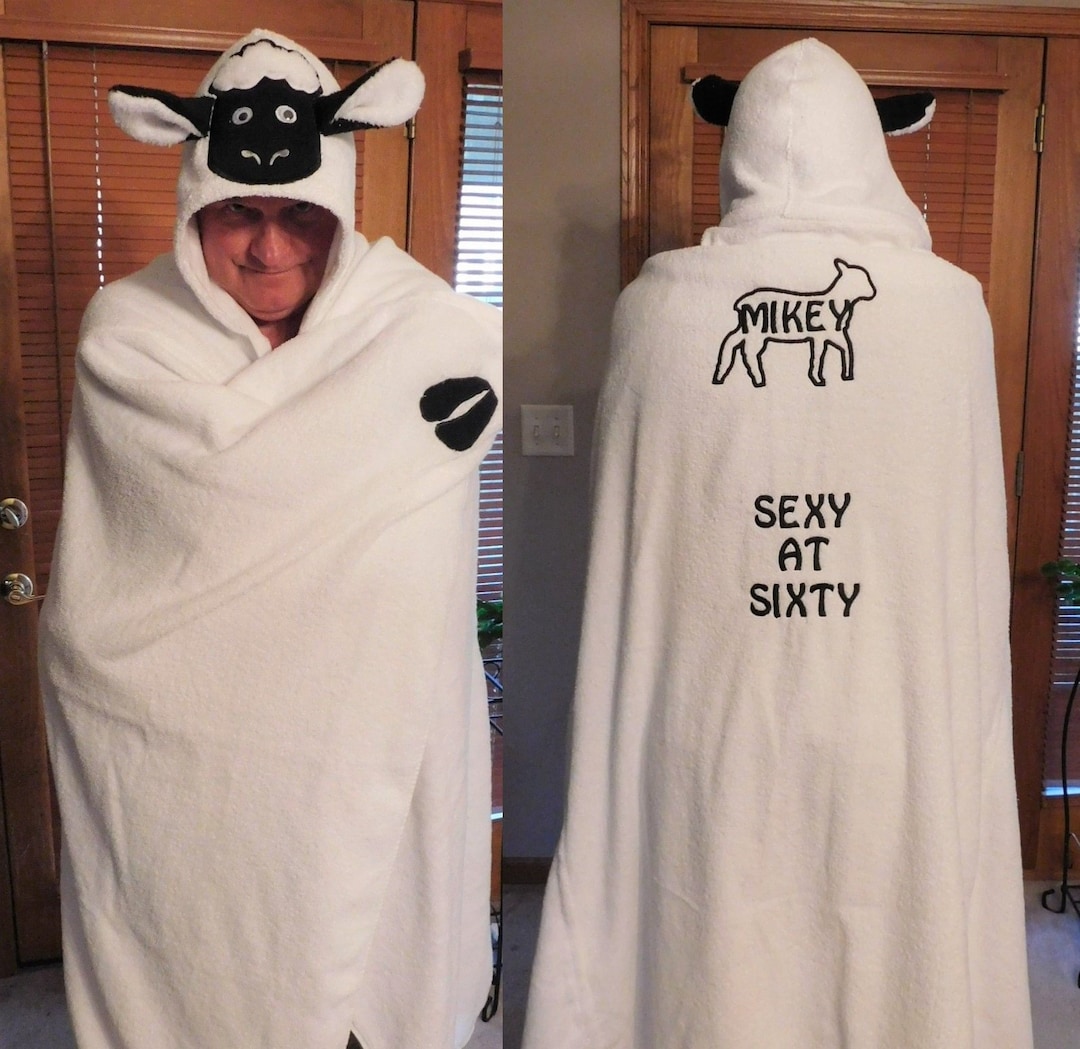 Adult-size Sheep Hooded Towel - Etsy